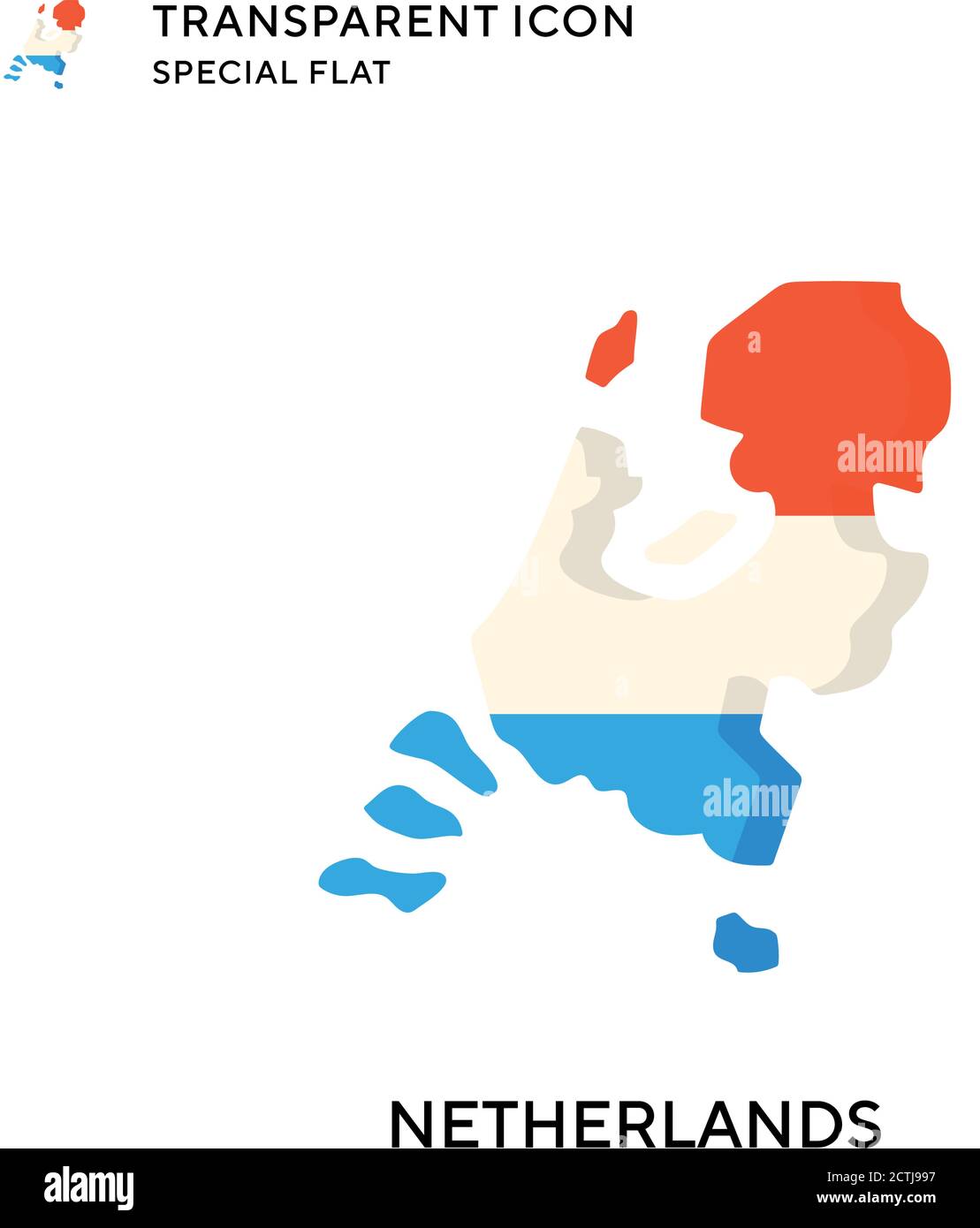 Netherlands vector icon. Flat style illustration. EPS 10 vector Stock ...