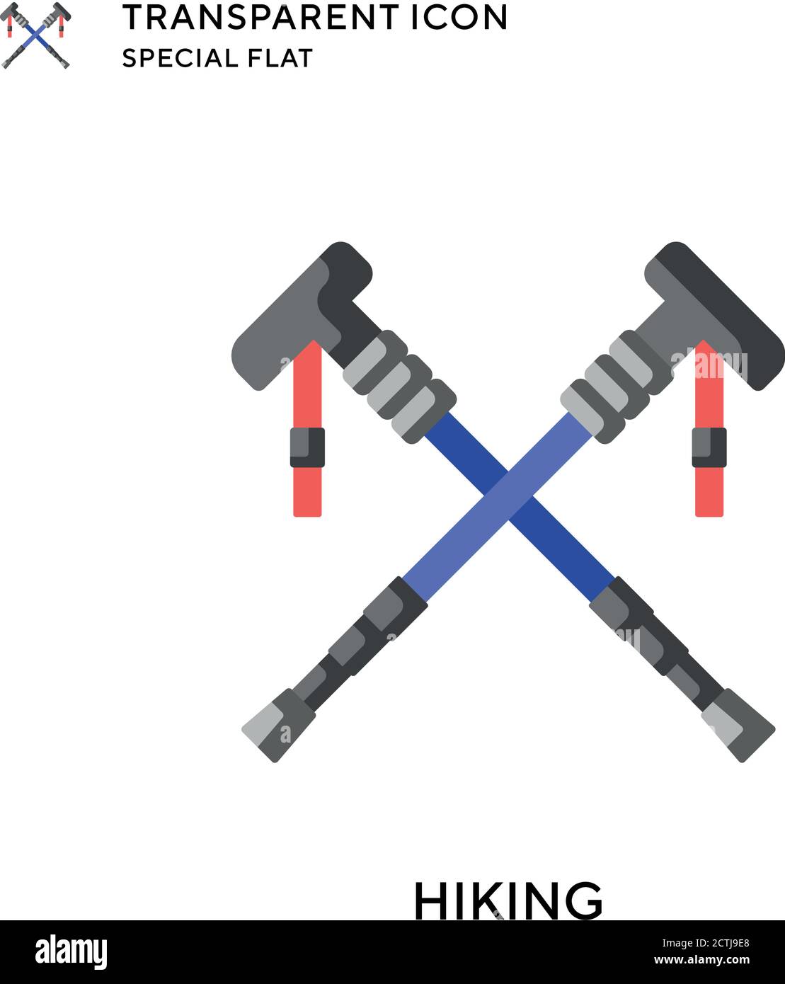 Hiking vector icon. Flat style illustration. EPS 10 vector Stock Vector ...