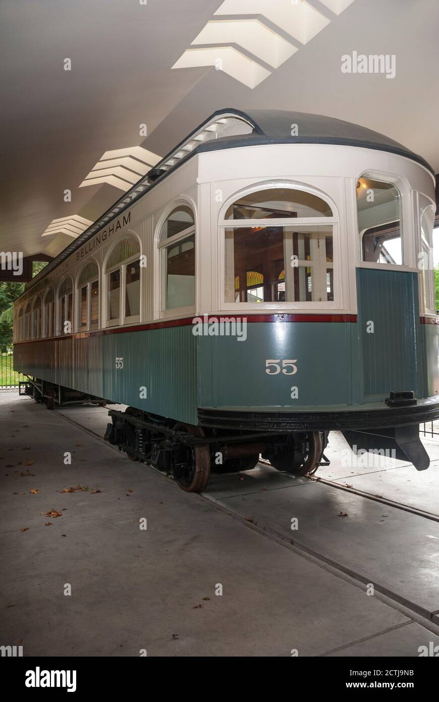 Interurban Car No. 55, a light-rail conveyance in Heritage Park in ...