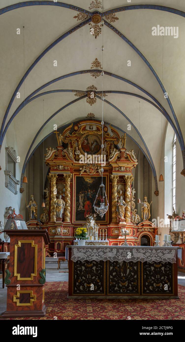 Interior of Basilika St. Stephanus and St. Vitus in Corvey Monastery ...