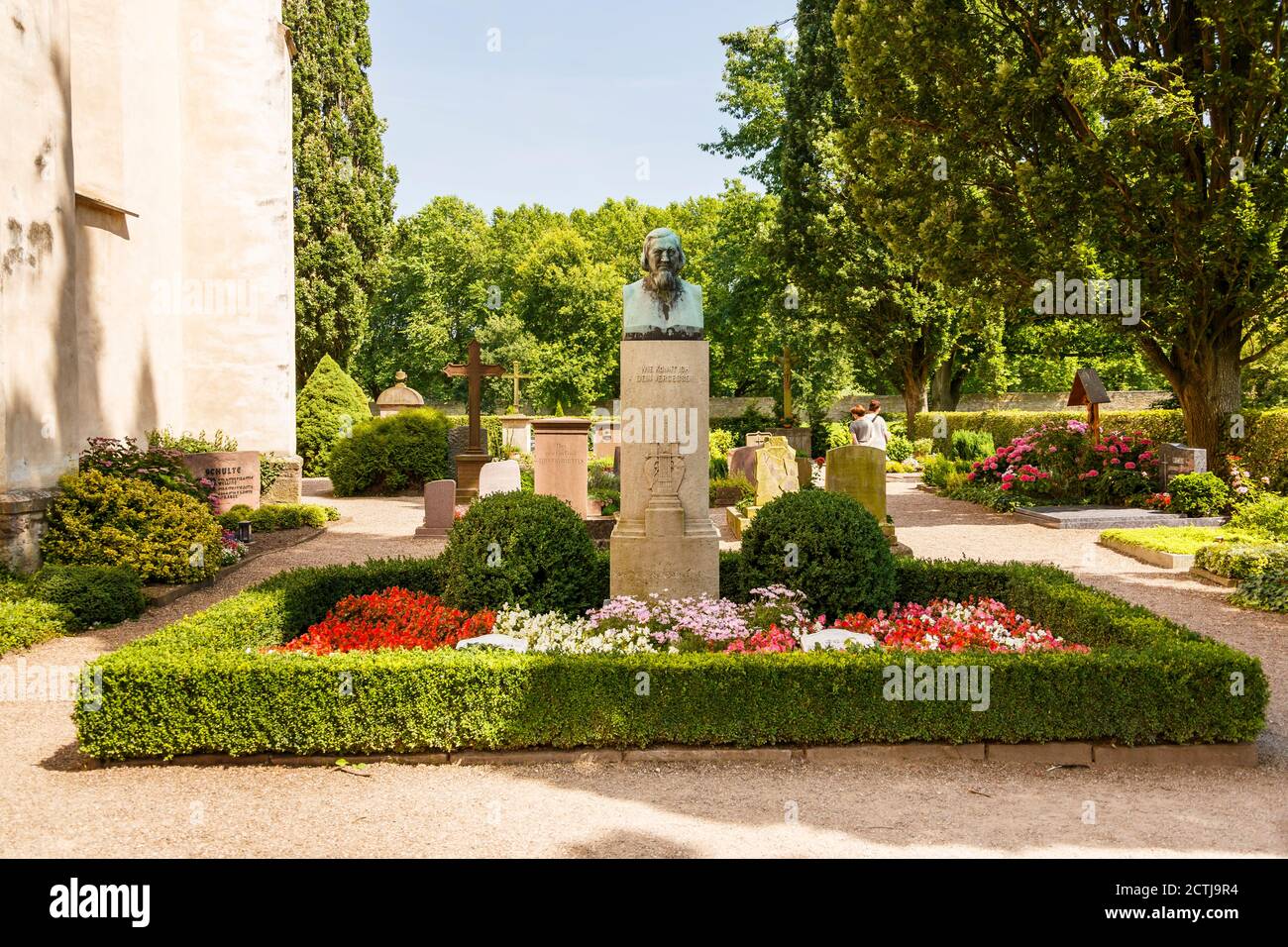 Tomb of German poet August Heinrich Hoffmann von Fallersleben (1798 ...