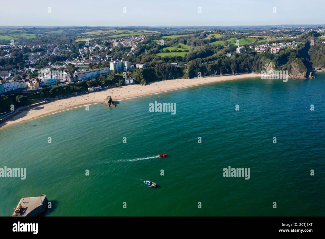 Aerial Tenby Beach High Resolution Stock Photography and Images - Alamy