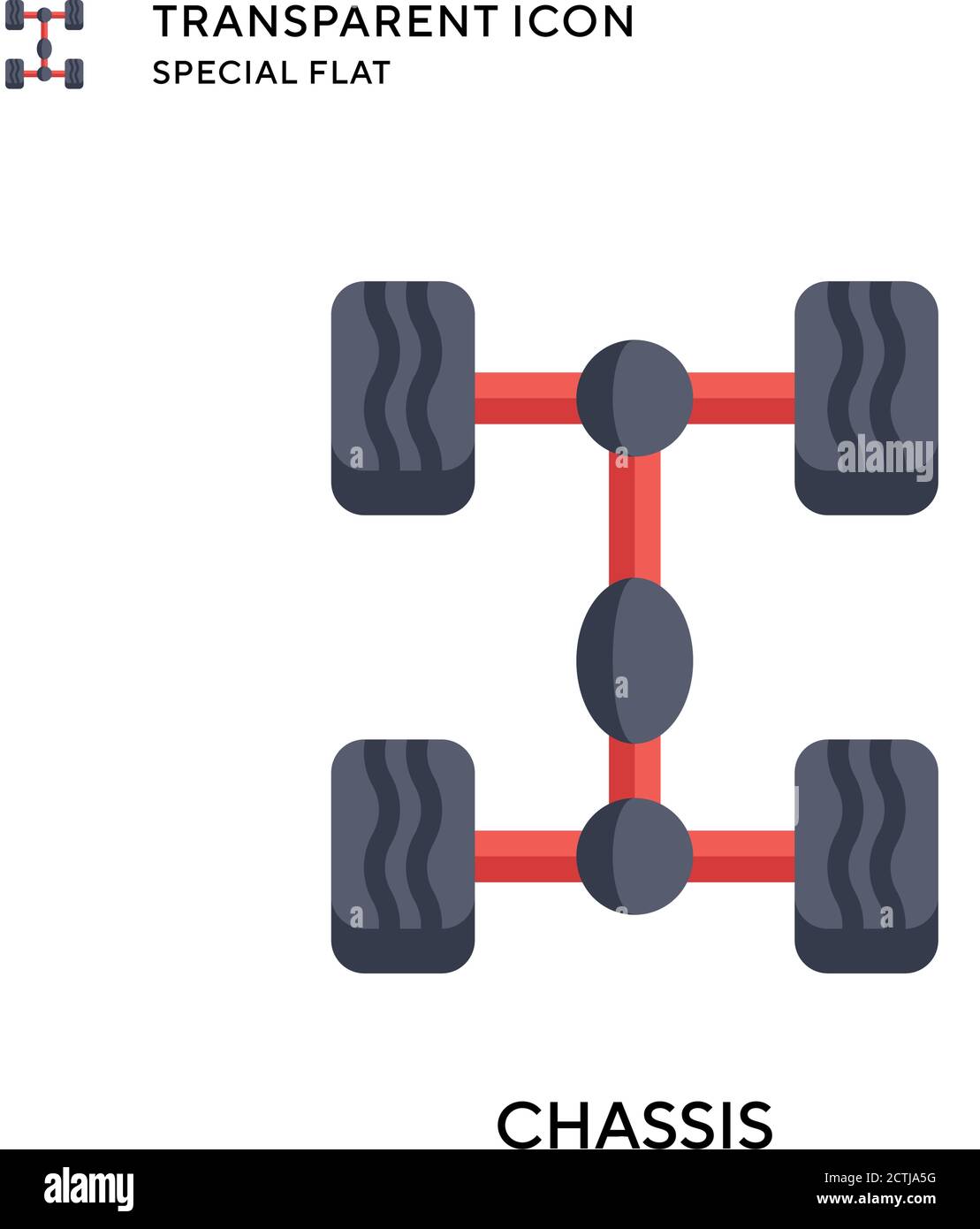 Chassis vector icon. Flat style illustration. EPS 10 vector Stock ...