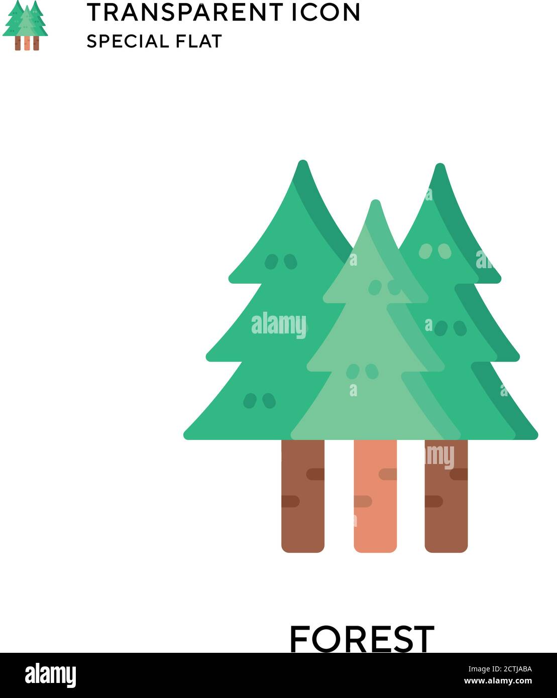 Forest vector icon. Flat style illustration. EPS 10 vector Stock Vector ...