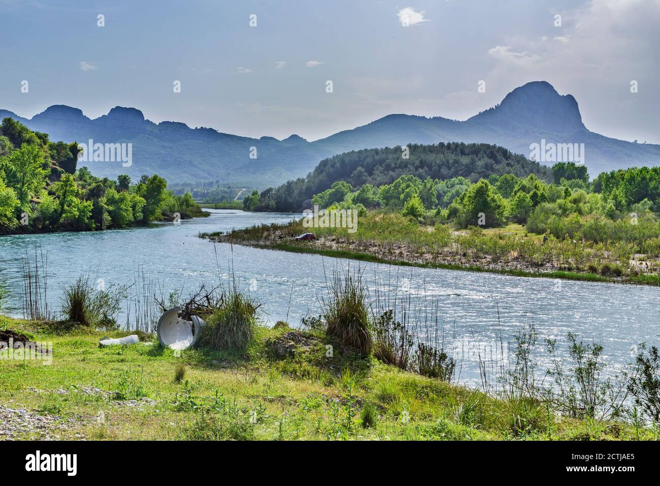 The Köprüçay River, which originates from the Taurus Mountains and ...