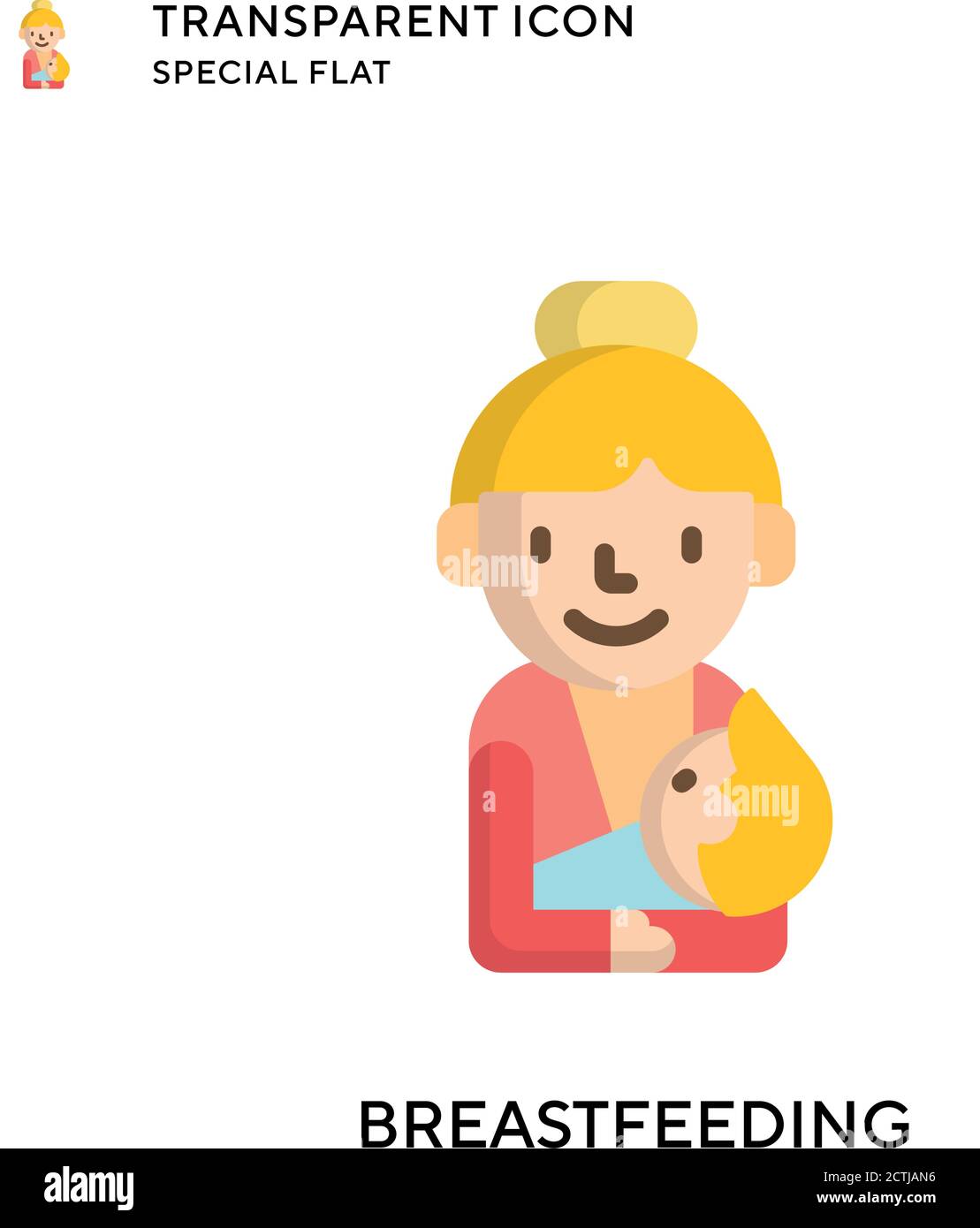 Breastfeeding vector icon. Flat style illustration. EPS 10 vector Stock ...
