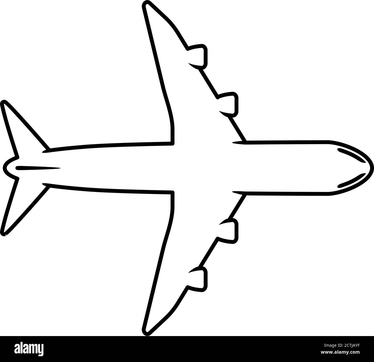 Airplane or aeroplane commercial plane icon vector Stock Vector Image ...