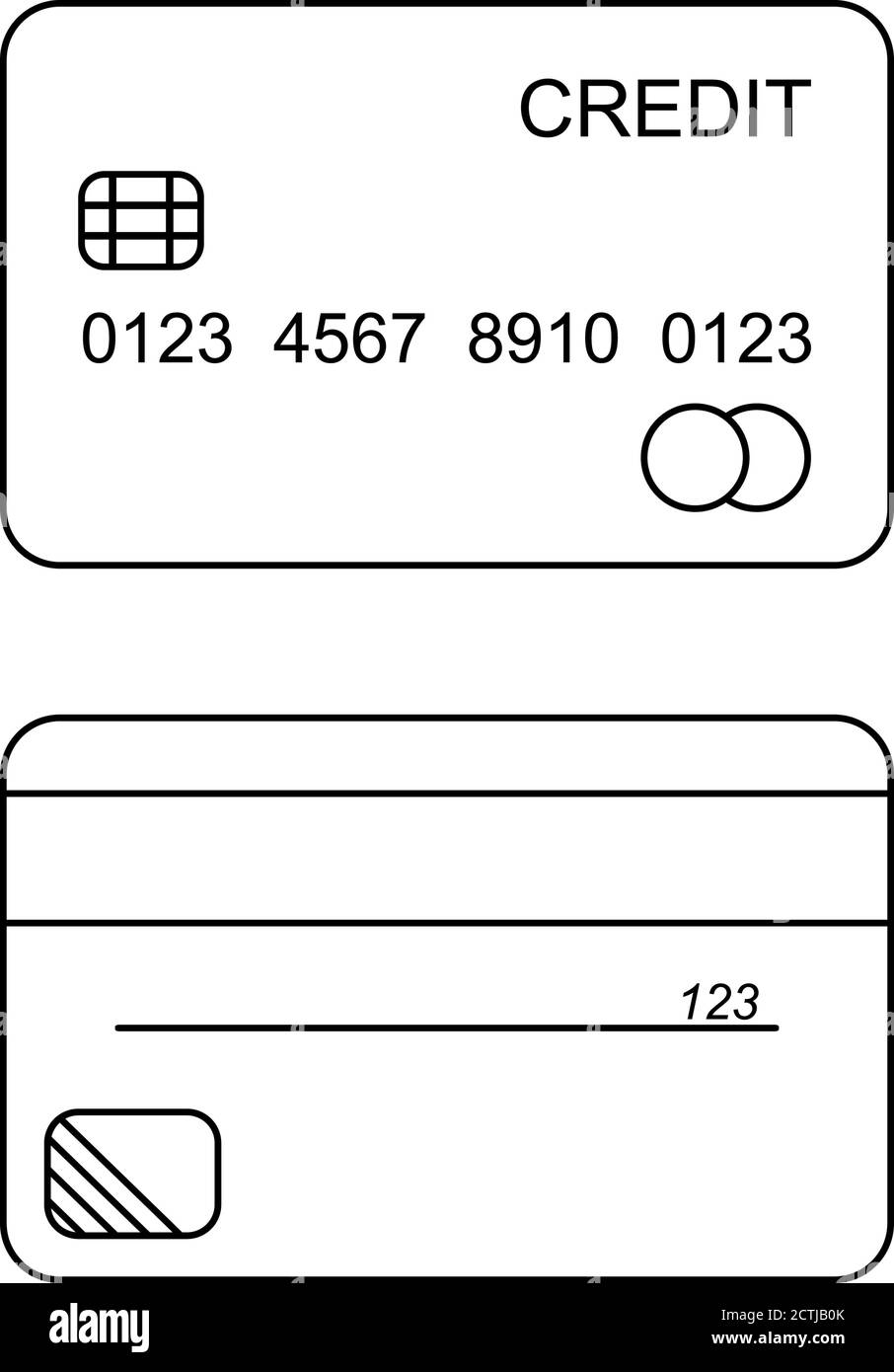 Credit card front and back in vector Stock Vector Image & Art - Alamy