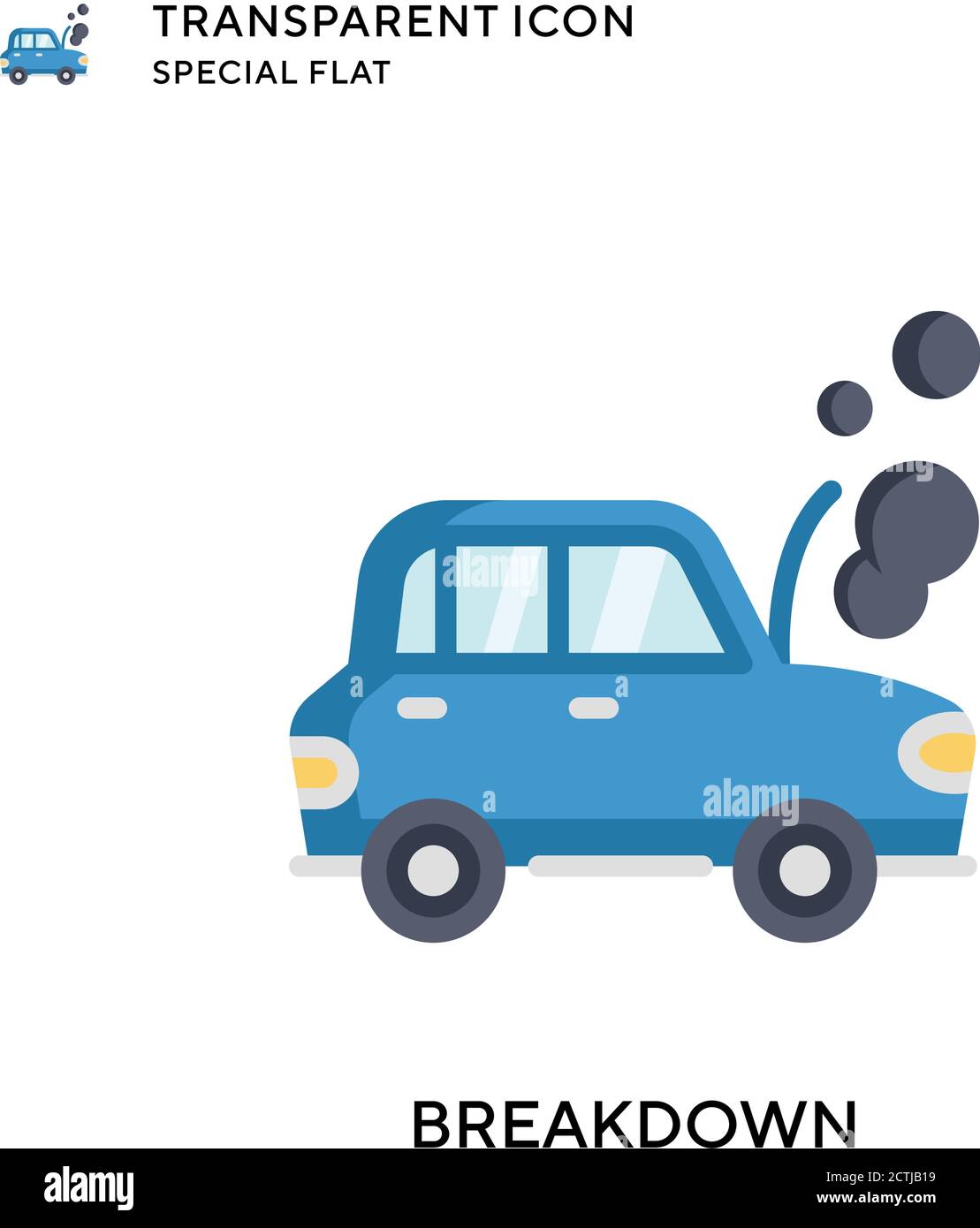 Breakdown vector icon. Flat style illustration. EPS 10 vector Stock ...