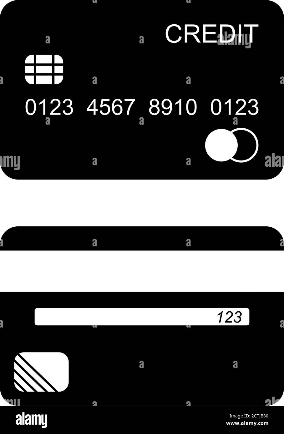Credit card front and back in vector Stock Vector Image & Art - Alamy