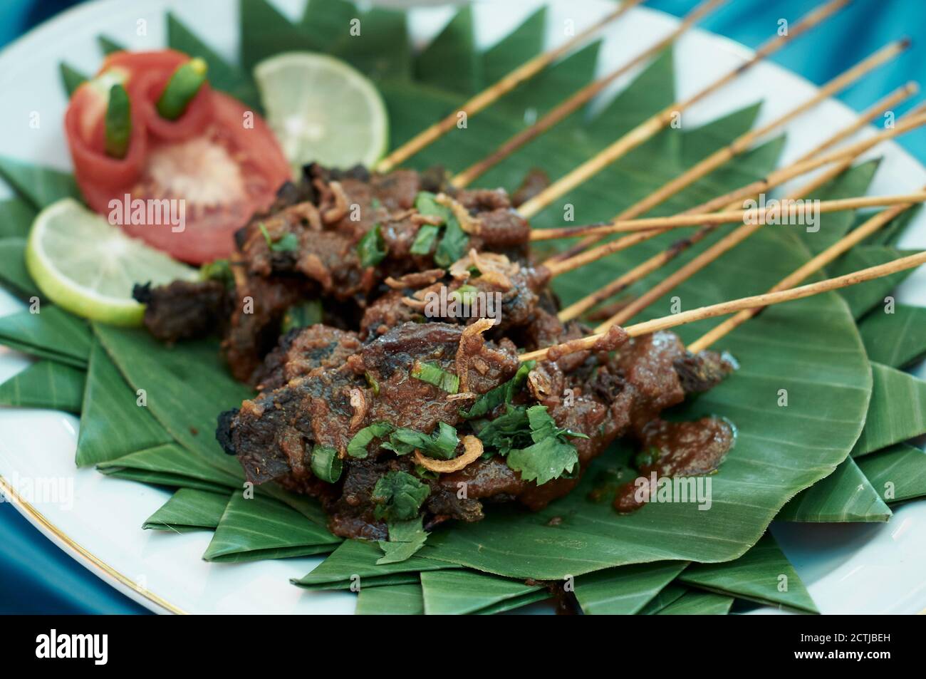 Grilled Beef Satay, Indonesian traditional food Stock Photo - Alamy