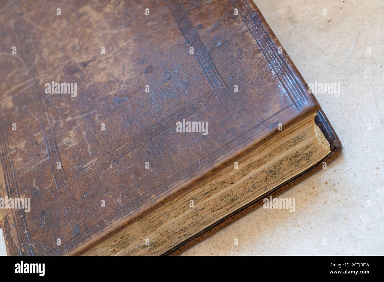 Old book from 18th. century Stock Photo - Alamy