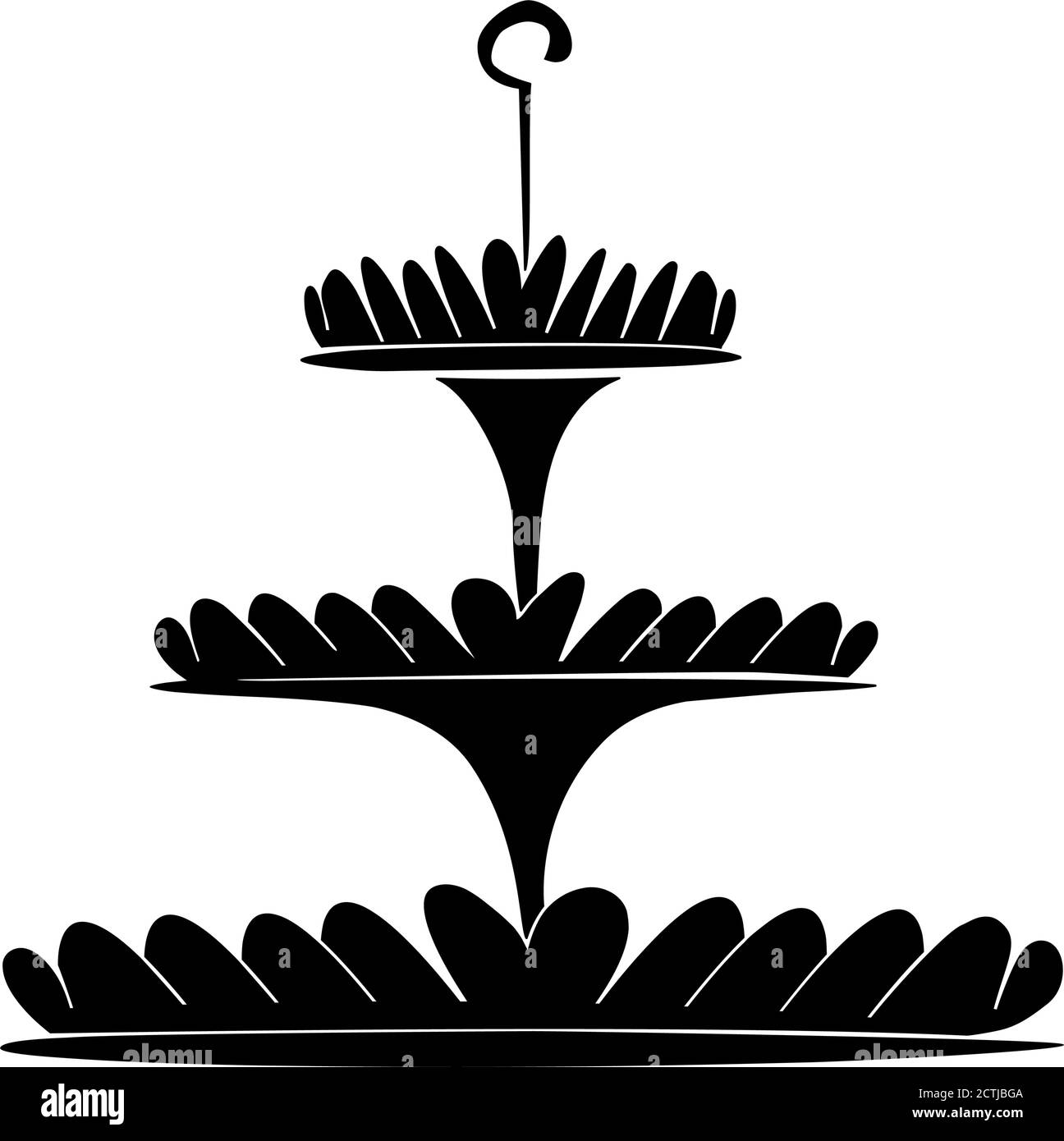 Tiered cupcake stand Stock Vector Images - Alamy