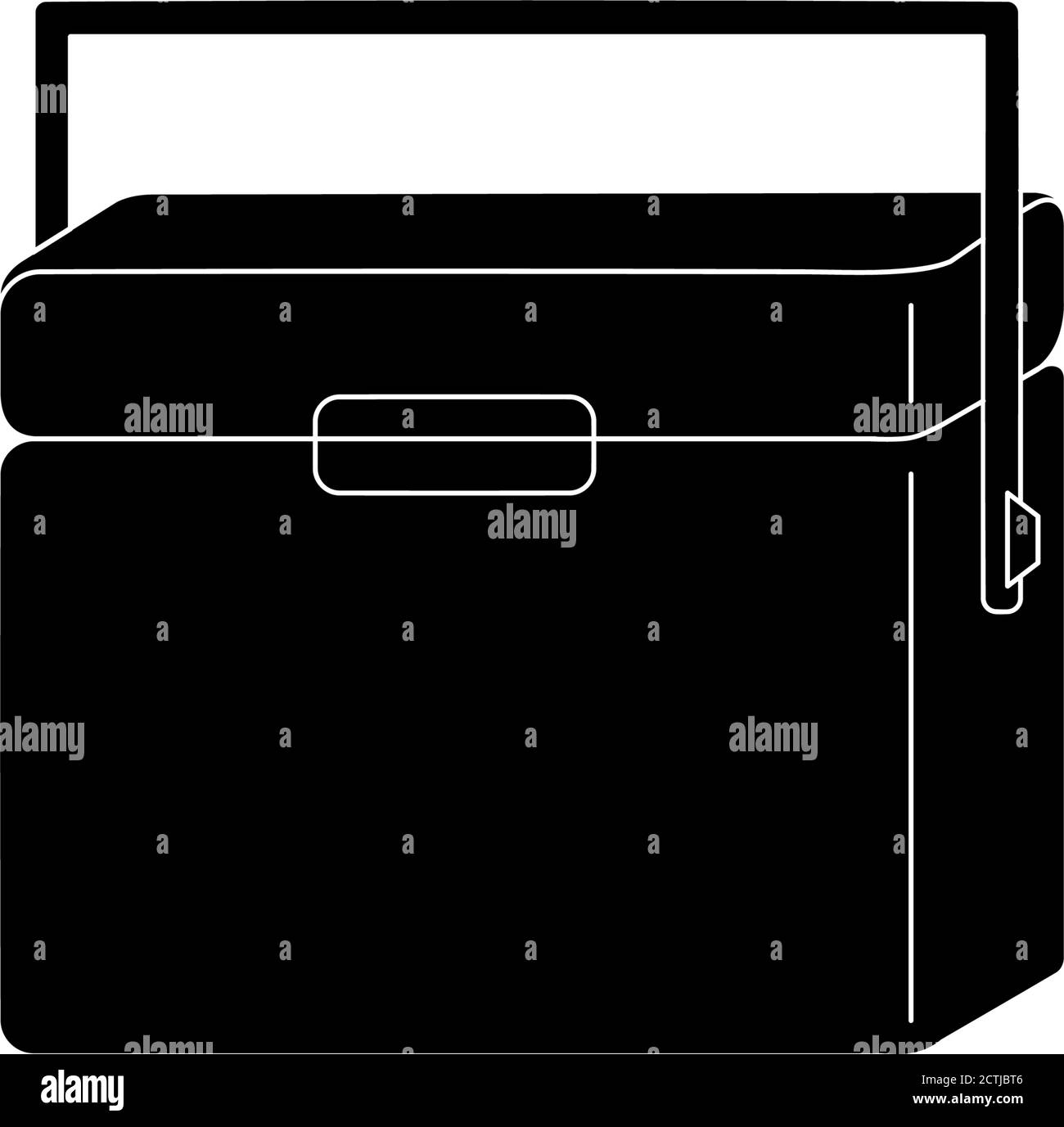 Cooler box or ice box for cold drinks icon vector Stock Vector Image ...