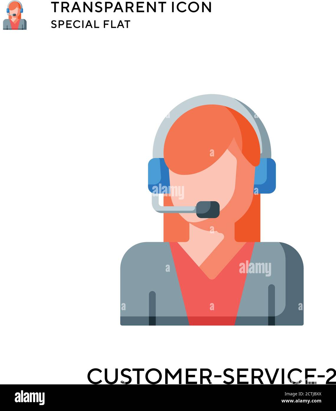 2 people talking customer support Stock Vector Images - Alamy