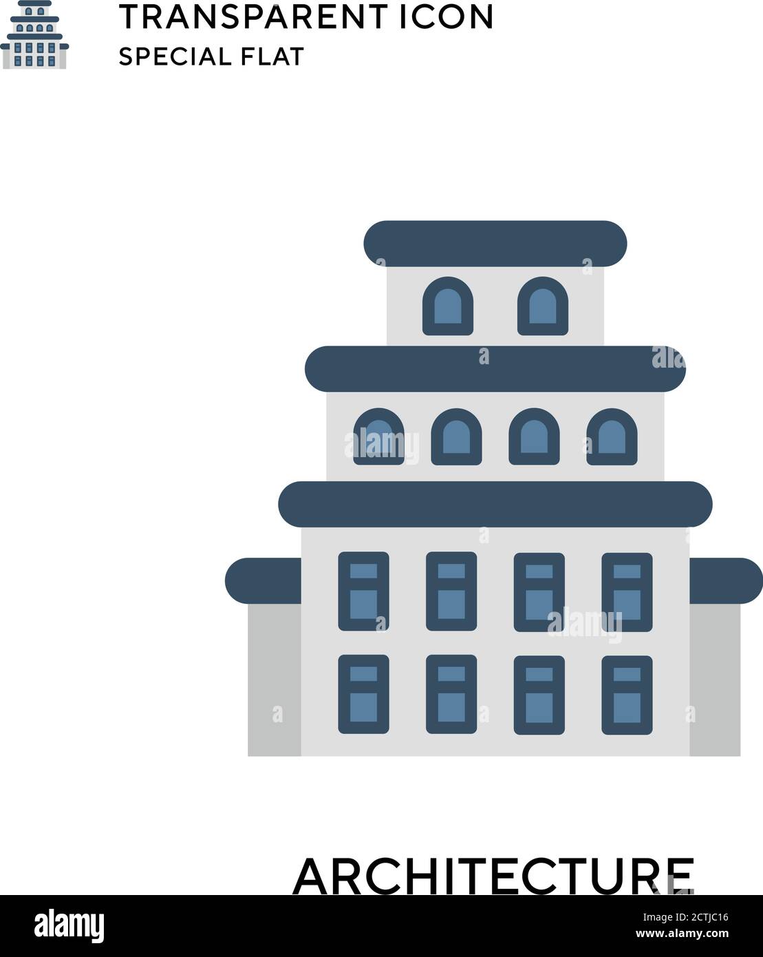 Architecture vector icon. Flat style illustration. EPS 10 vector Stock ...