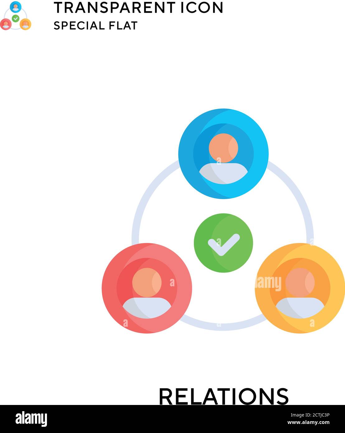 Relations vector icon. Flat style illustration. EPS 10 vector Stock ...