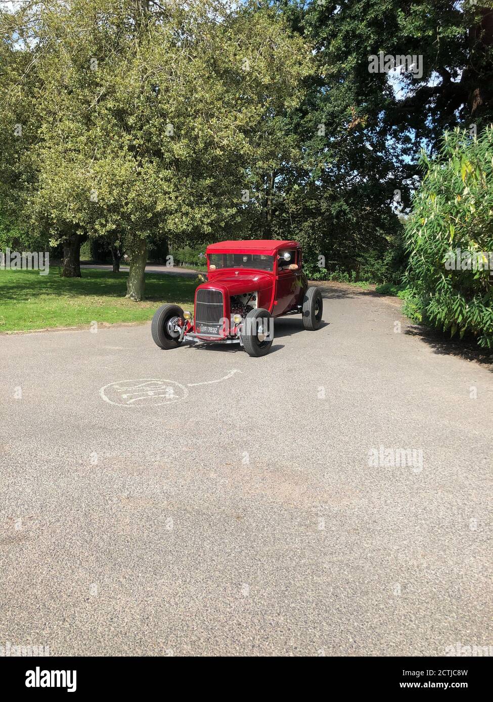 Red Hot Rod Stock Photo - Alamy