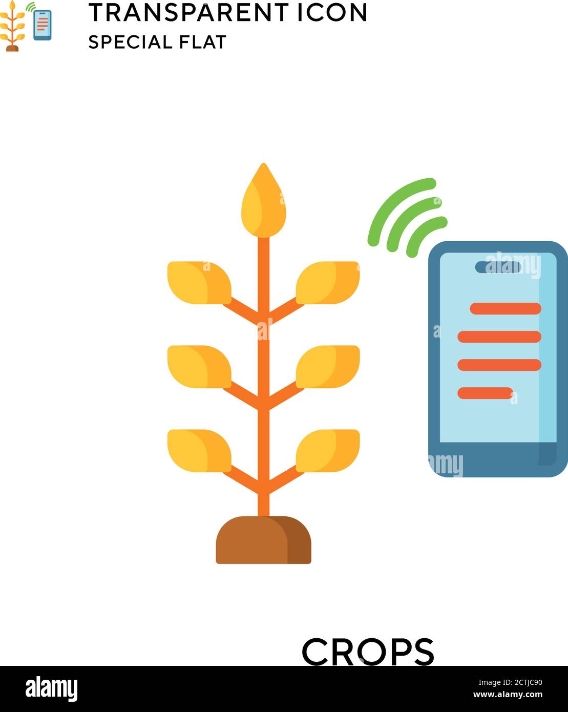 Crops vector icon. Flat style illustration. EPS 10 vector Stock Vector ...