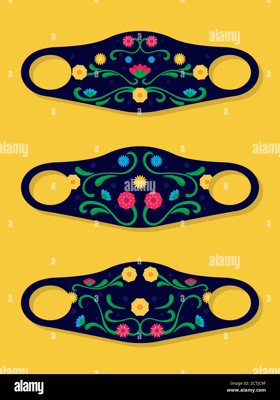 Face flowers Stock Vector Images - Alamy