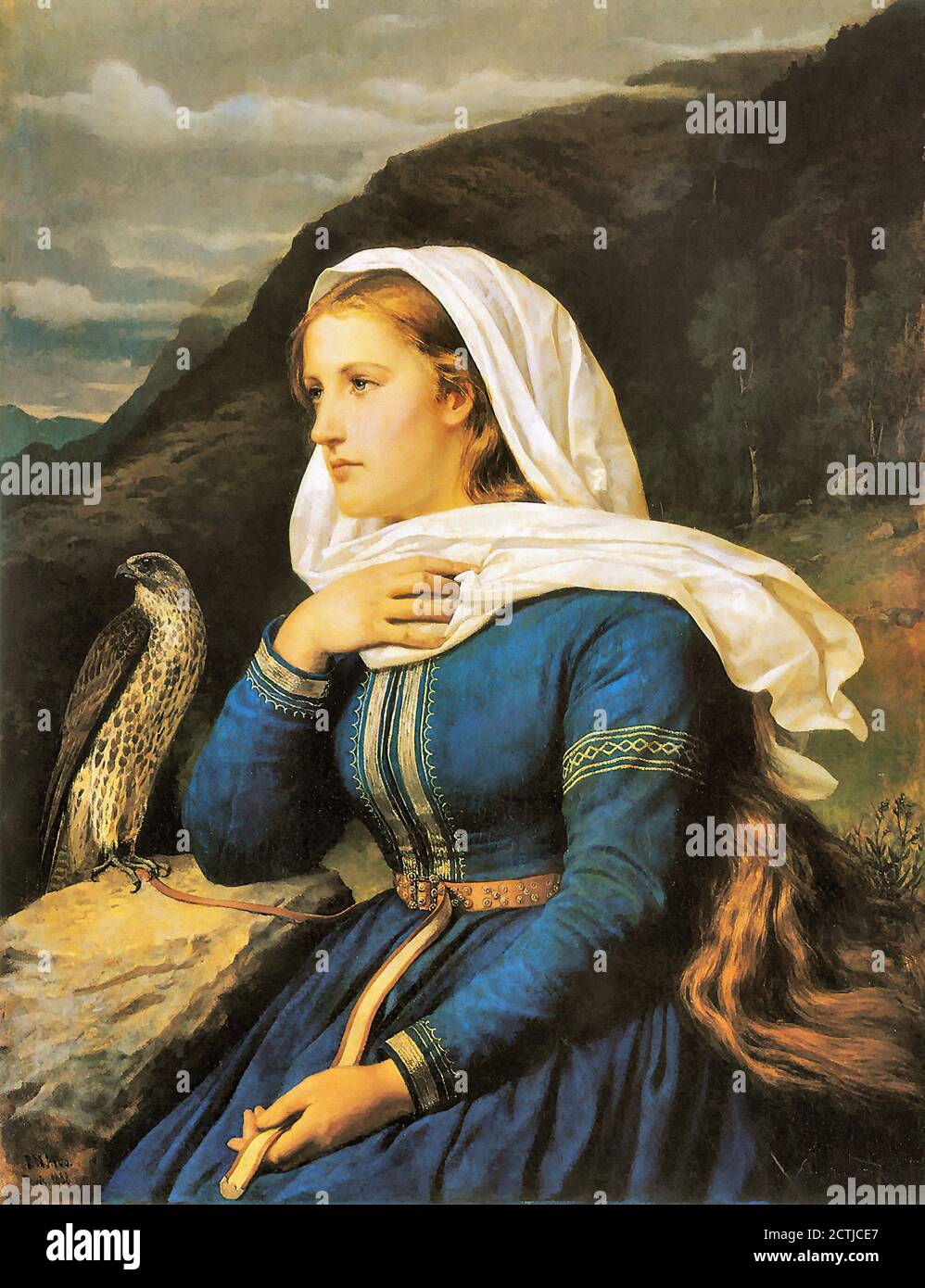 Arbo Peter Nicolai - Ingeborg - Norwegian School - 19th Century Stock ...