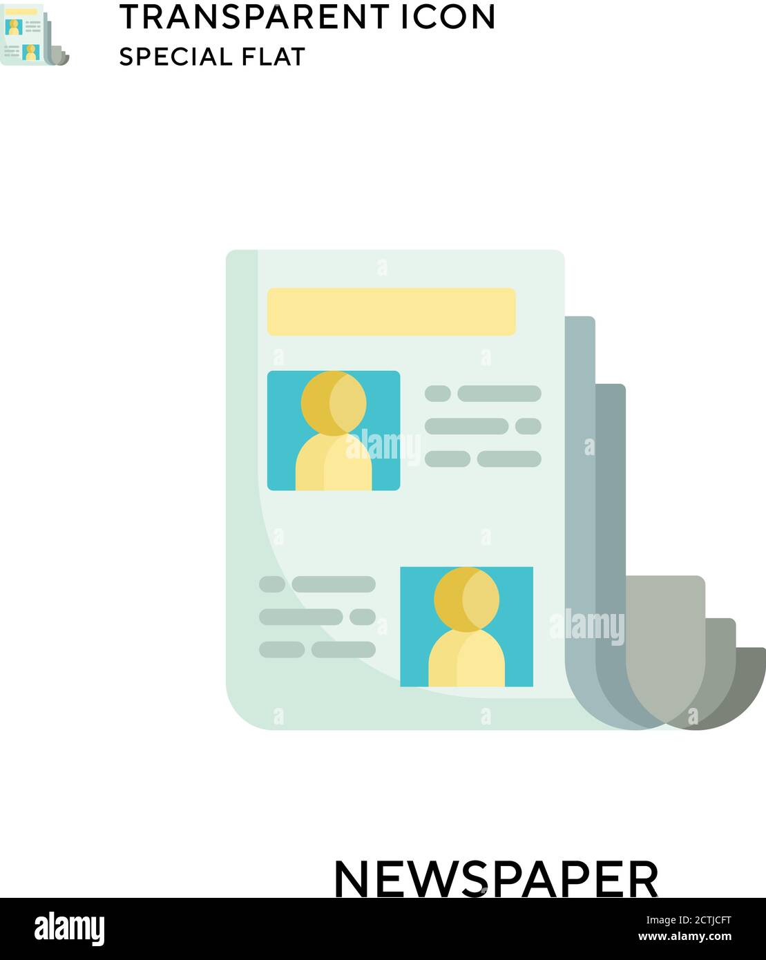 Old newspaper icon flat hi-res stock photography and images - Alamy