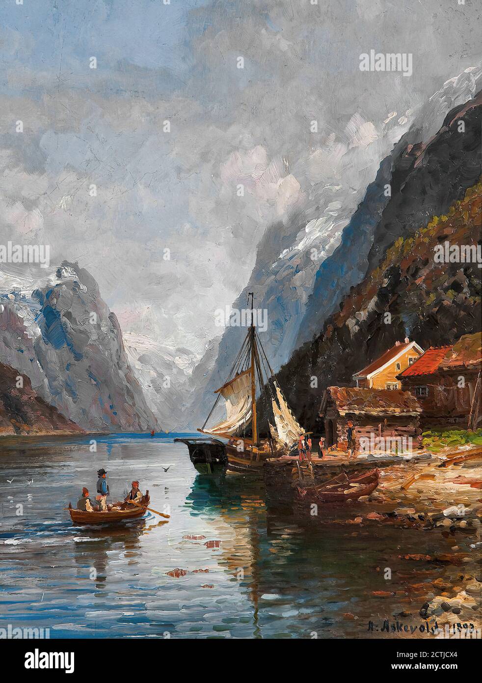 Askevold Anders Monsen - Sognefjord - Norwegian School - 19th Century ...