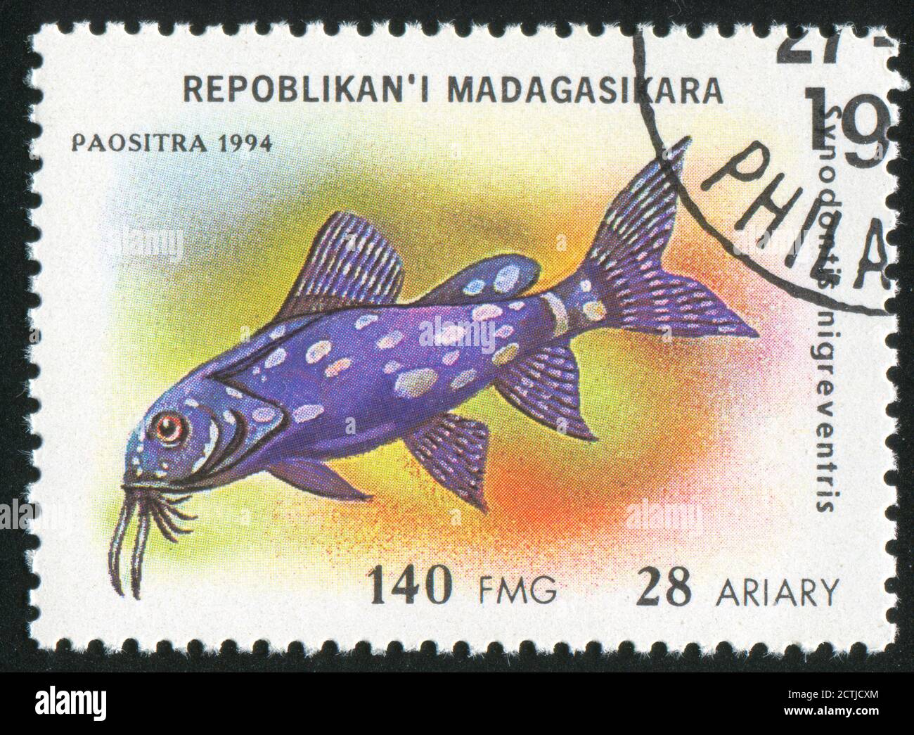 MADAGASCAR - CIRCA 1994: stamp printed by Madagascar, shows fish, circa ...