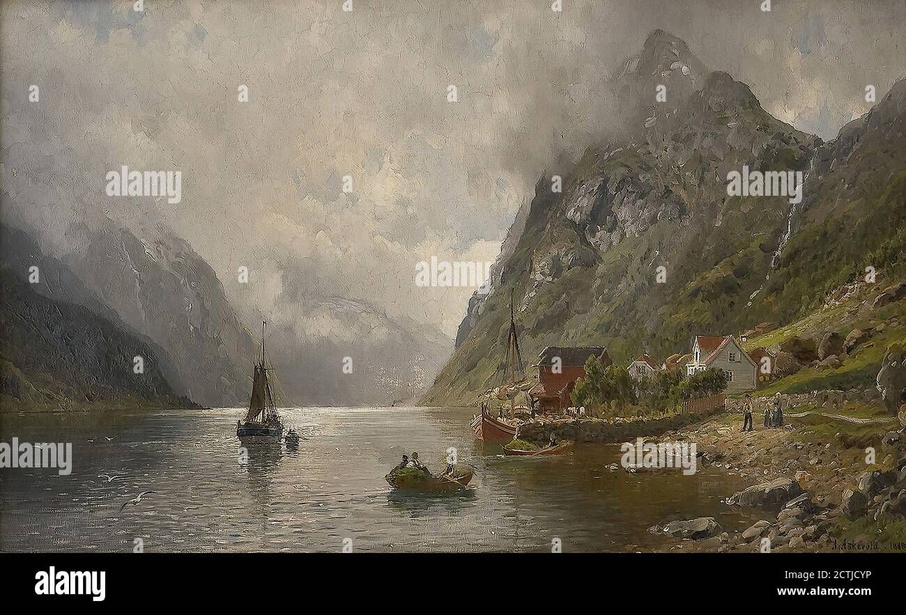 Askevold Anders Monsen - View on the Sognefjord - Norwegian School ...