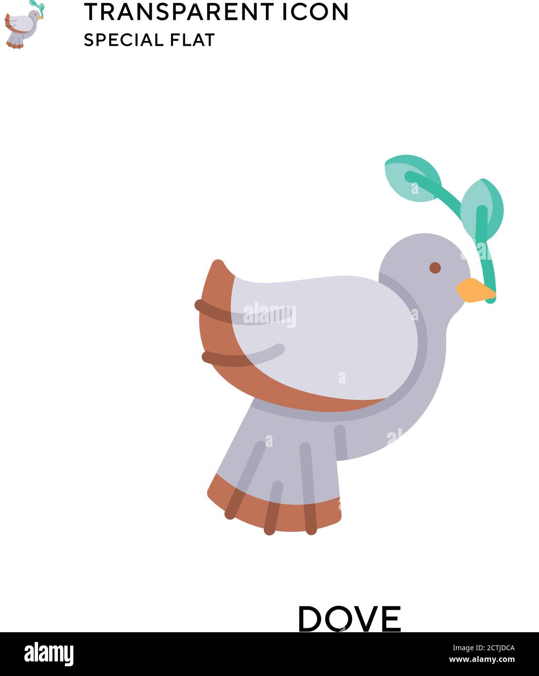 Dove vector icon. Flat style illustration. EPS 10 vector Stock Vector ...