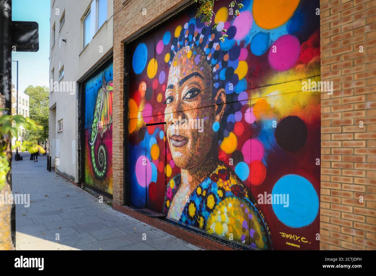 London, UK, 18 September 2020. London Mural Festival. Mural by Jimmy C ...
