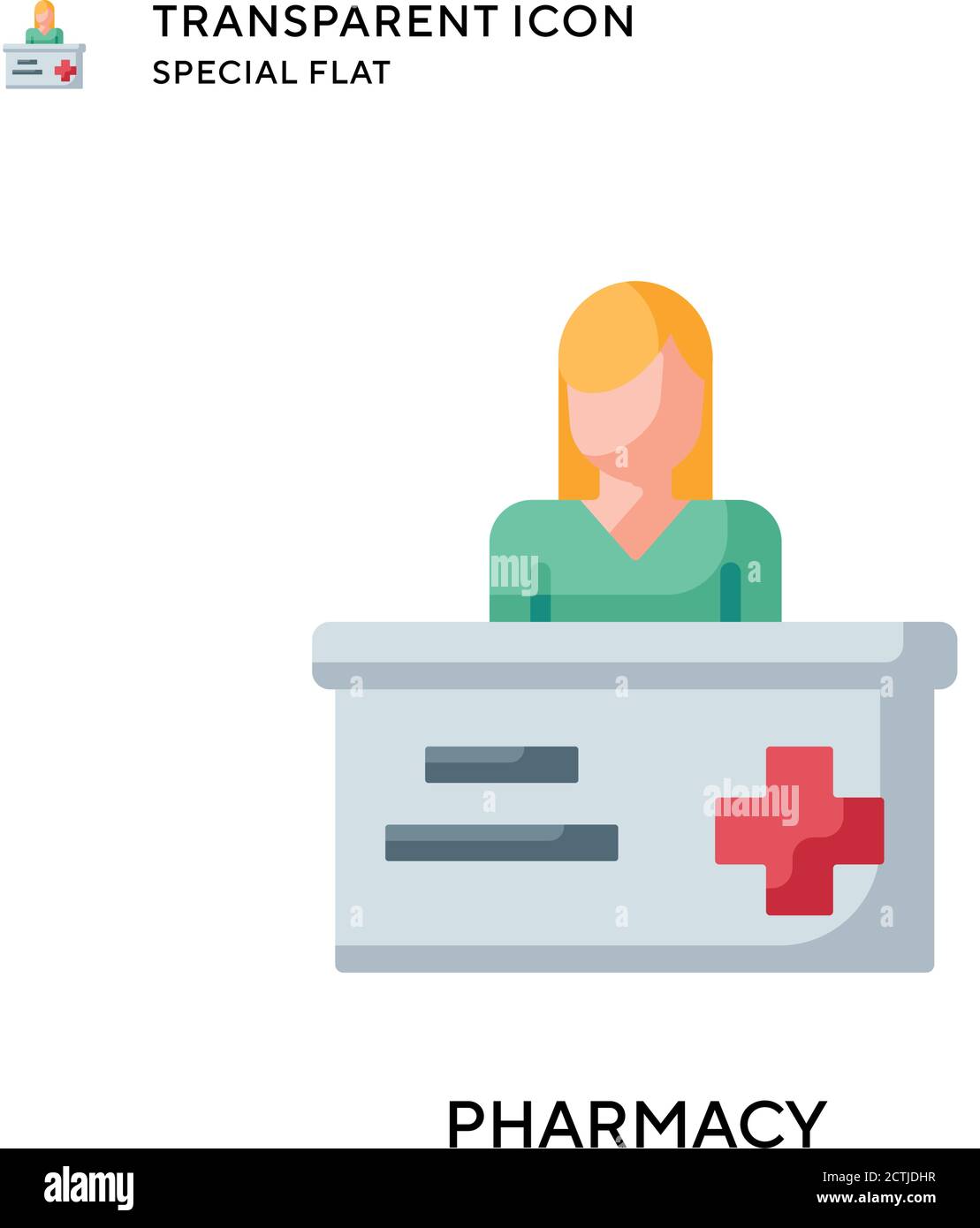 Pharmacy counter vector vectors Cut Out Stock Images & Pictures - Alamy