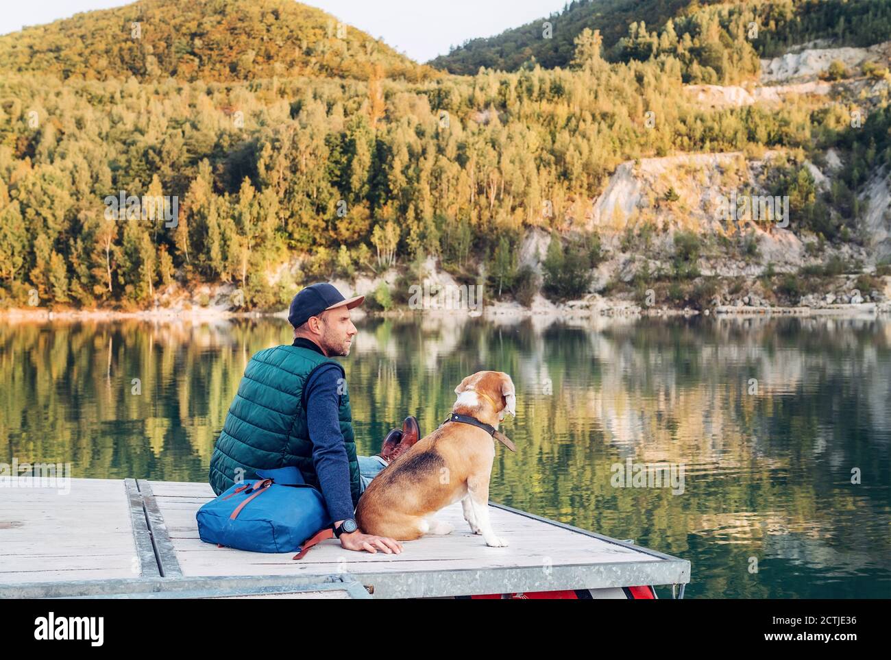 Dog with scenery hi-res stock photography and images - Alamy