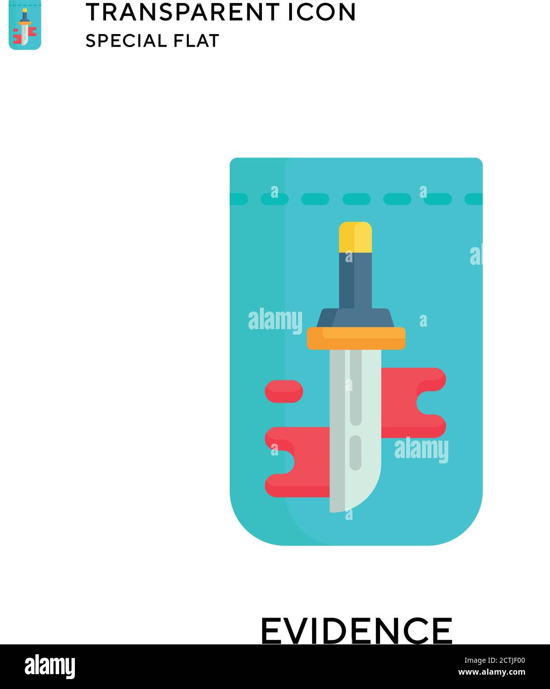 Evidence vector icon. Flat style illustration. EPS 10 vector Stock ...