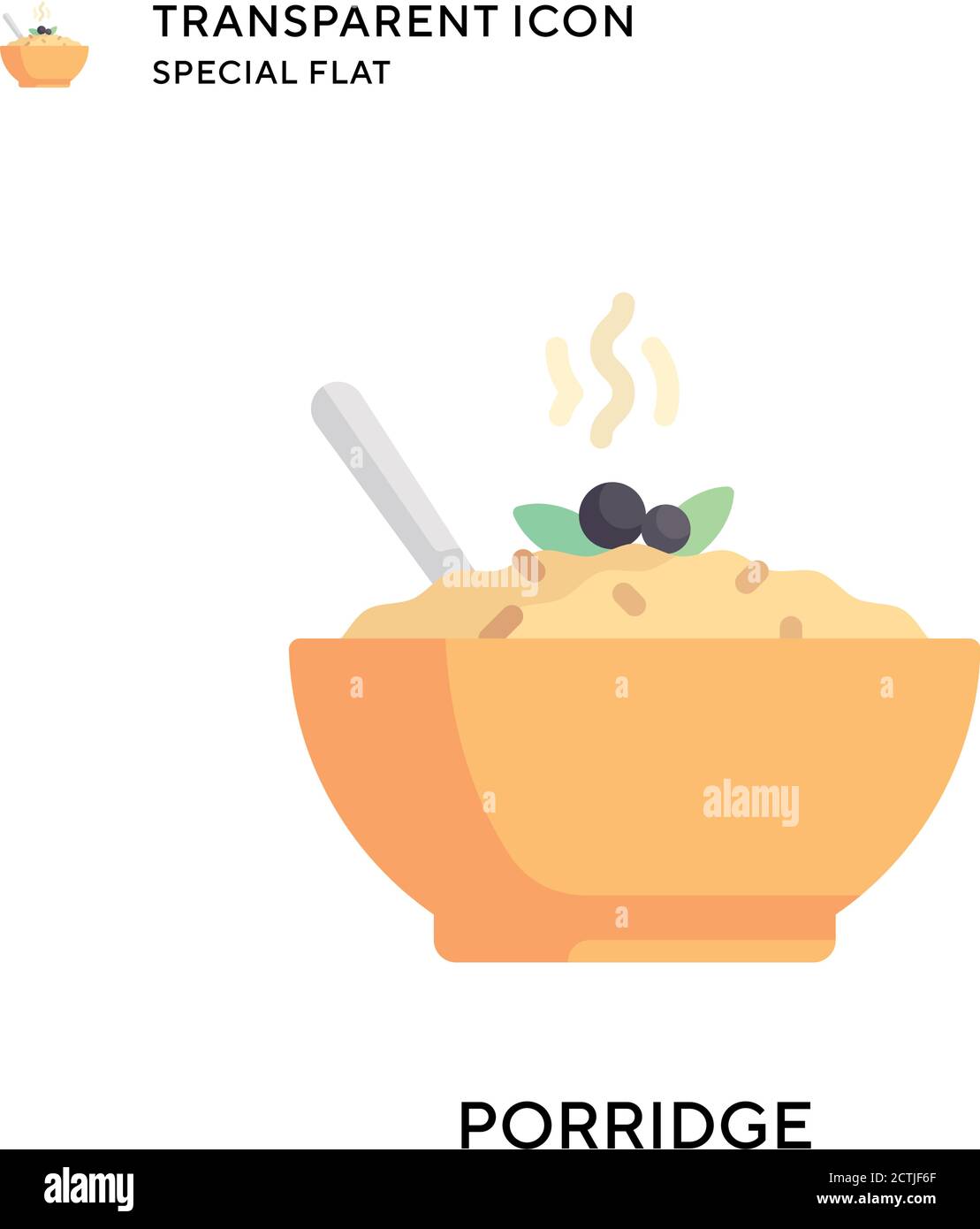 Porridge vector icon. Flat style illustration. EPS 10 vector Stock ...