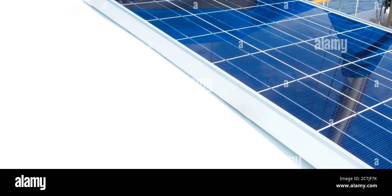 Renewable, alternative solar energy panel. Banner for your text Stock ...