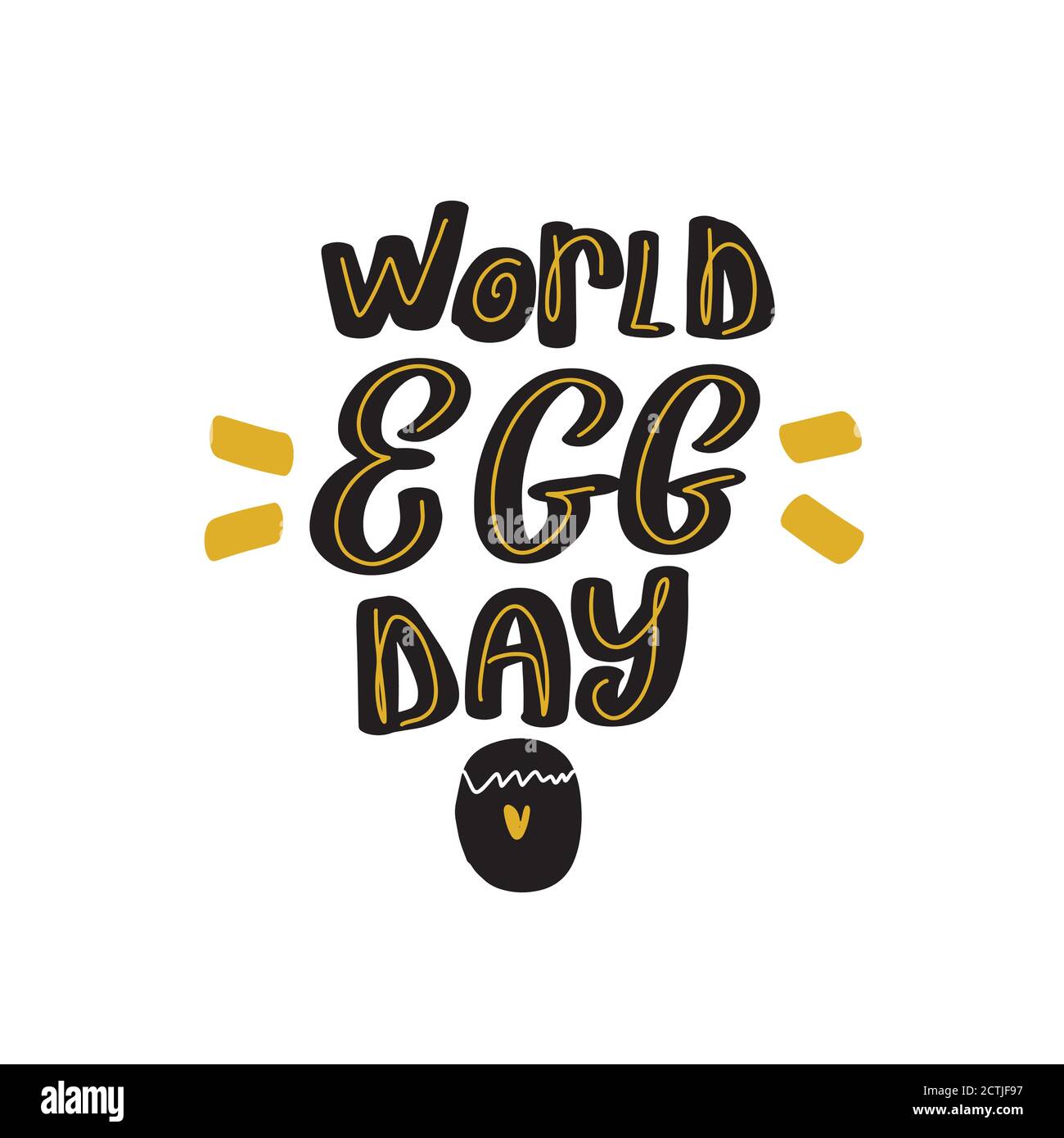 World Egg day greeting card vector isolated on white background Stock ...