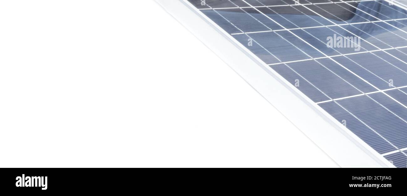 Renewable, alternative solar energy panel. Banner for your text Stock ...