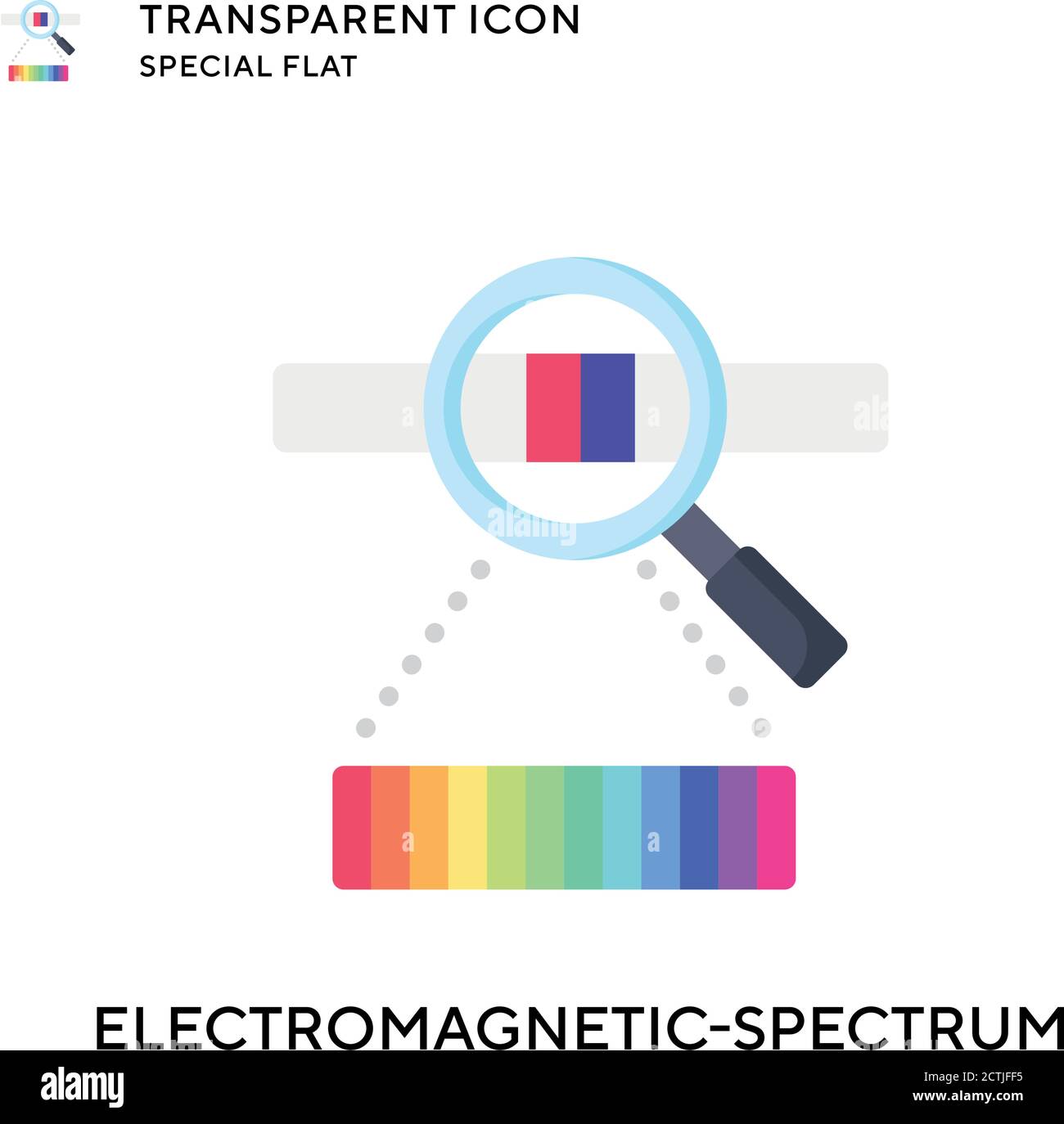 Electromagnetic-spectrum vector icon. Flat style illustration. EPS 10 ...
