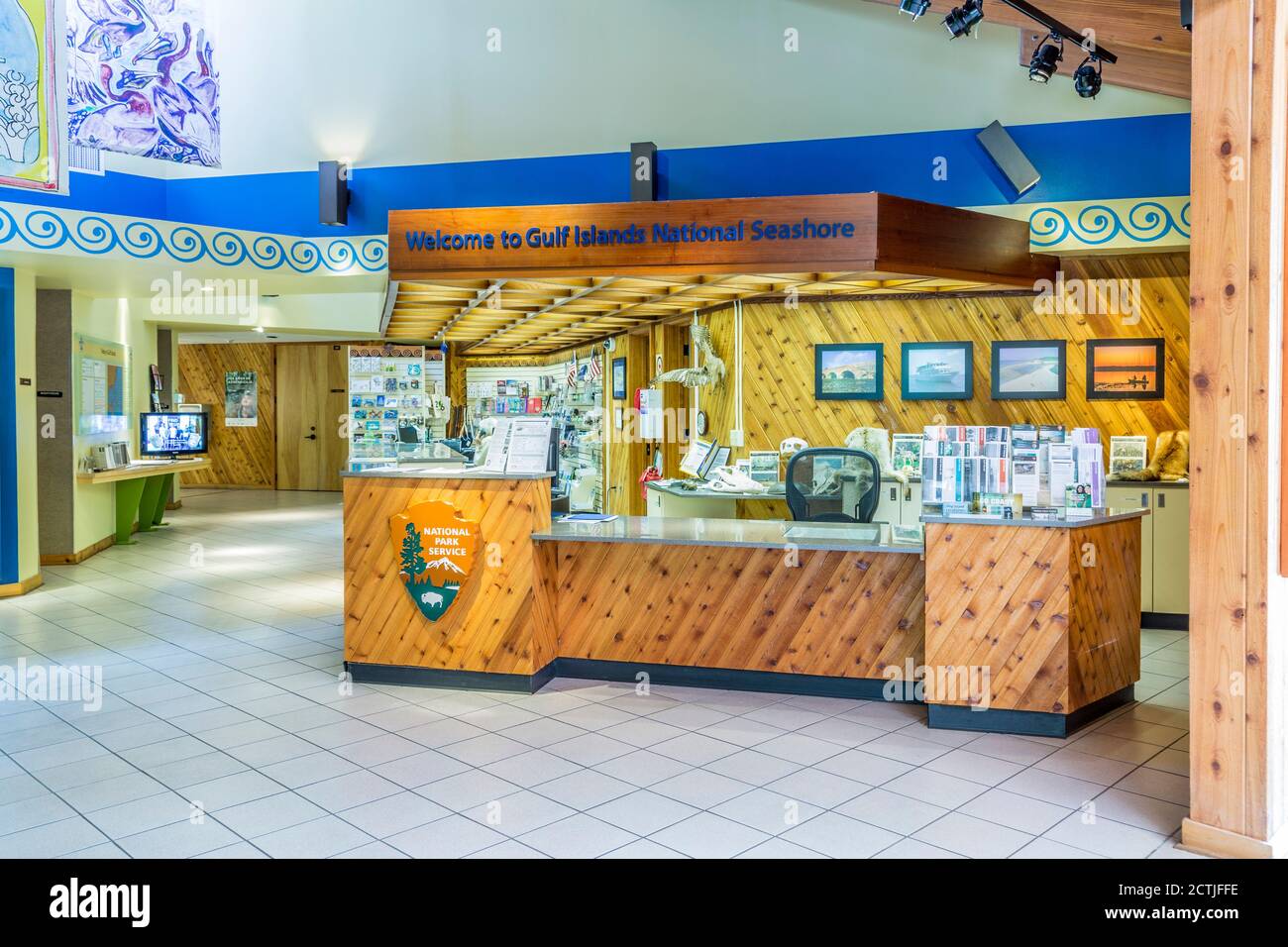 Visitor Center at the Davis Bayou Area of the Gulf Islands National ...