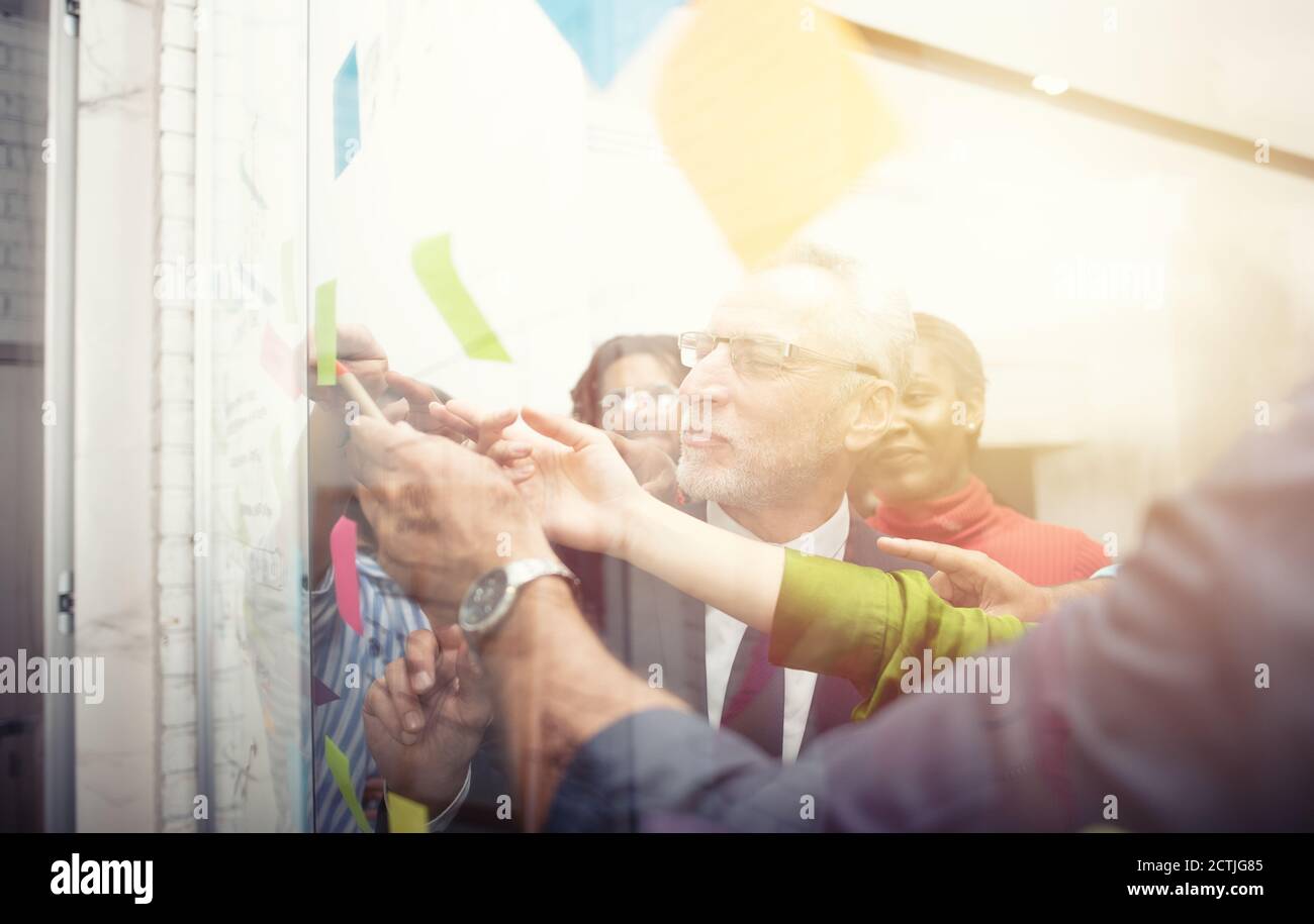 Team of happy people work together. concept of teamwork, partnership ...