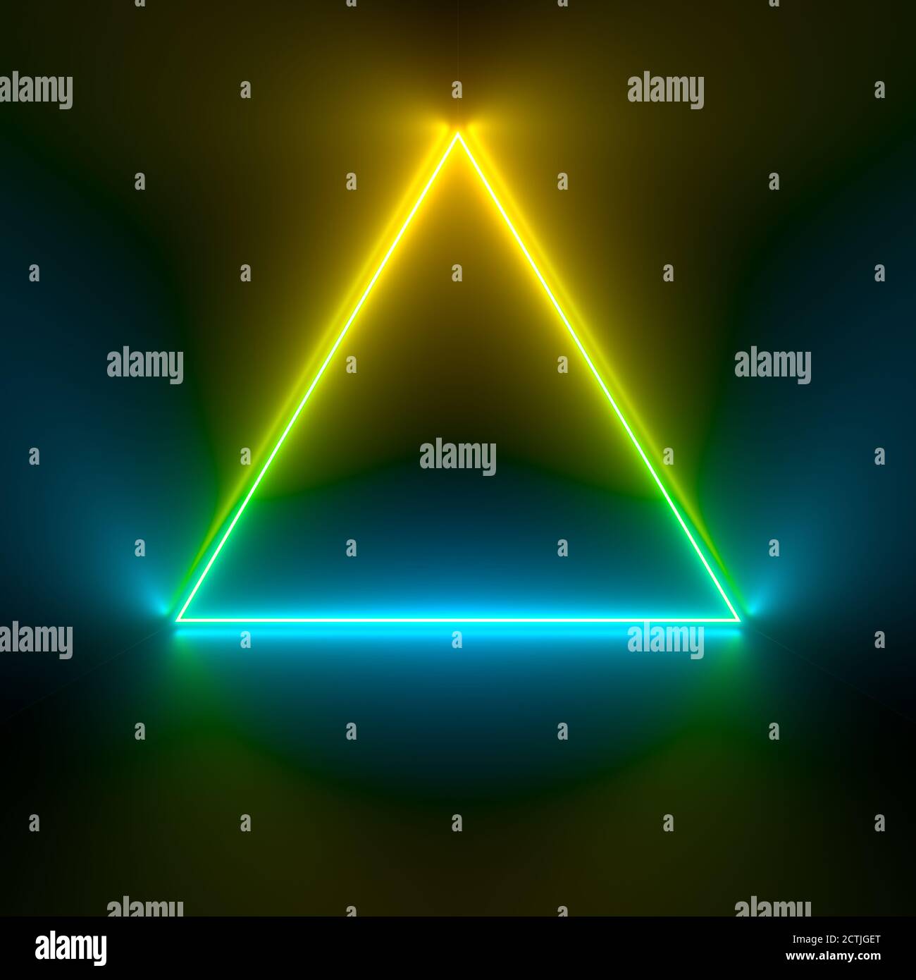 Multi-colored neon lamp on a black background. Halogen light. Simple ...