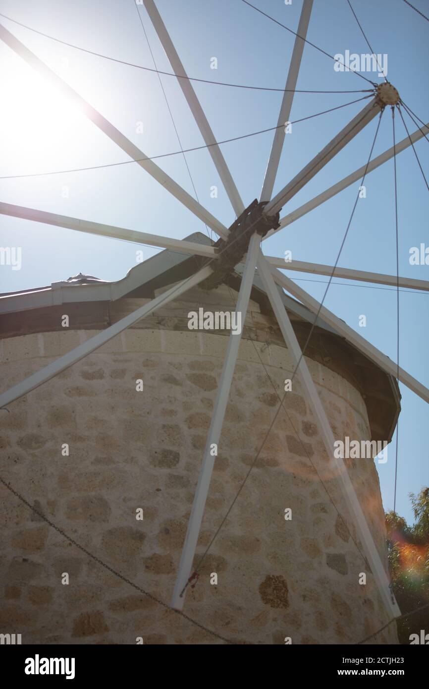 Turkey Cesme Alacati old Windmill Stock Photo - Alamy