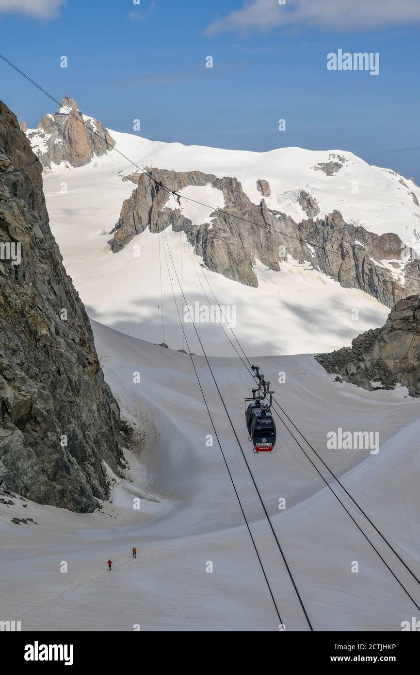 Panoramic mont blanc telecabine hi-res stock photography and images - Alamy