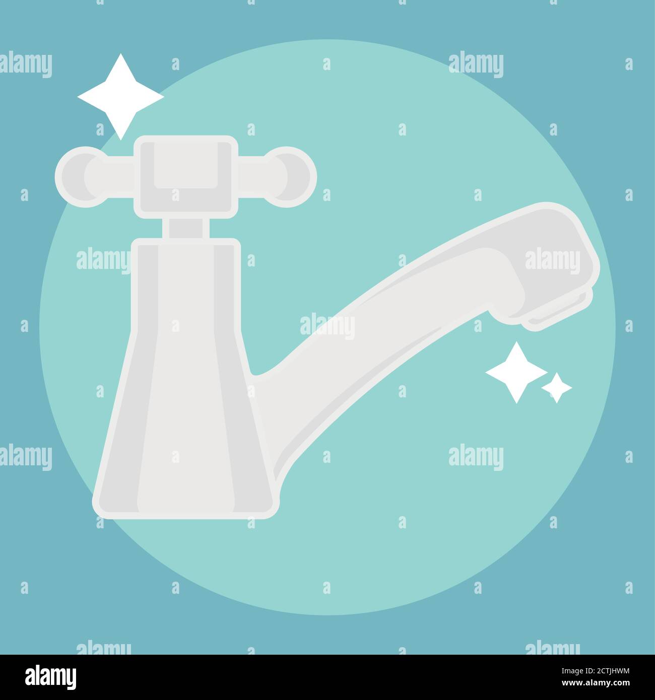 Isolated sink faucet icon. Cleaning products icon - Vector Stock Vector ...