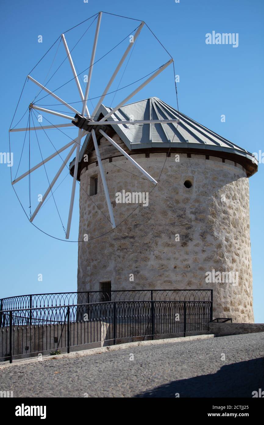 Turkey Cesme Alacati old Windmill Stock Photo - Alamy