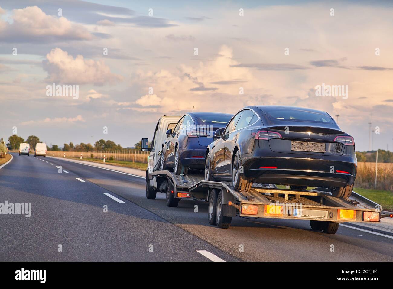 Tesla cars cargo hi-res stock photography and images - Alamy