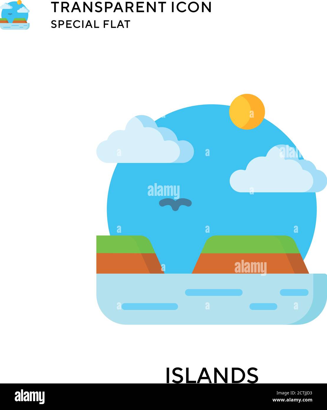 Beautiful turquoise seascape green islands Stock Vector Images - Alamy