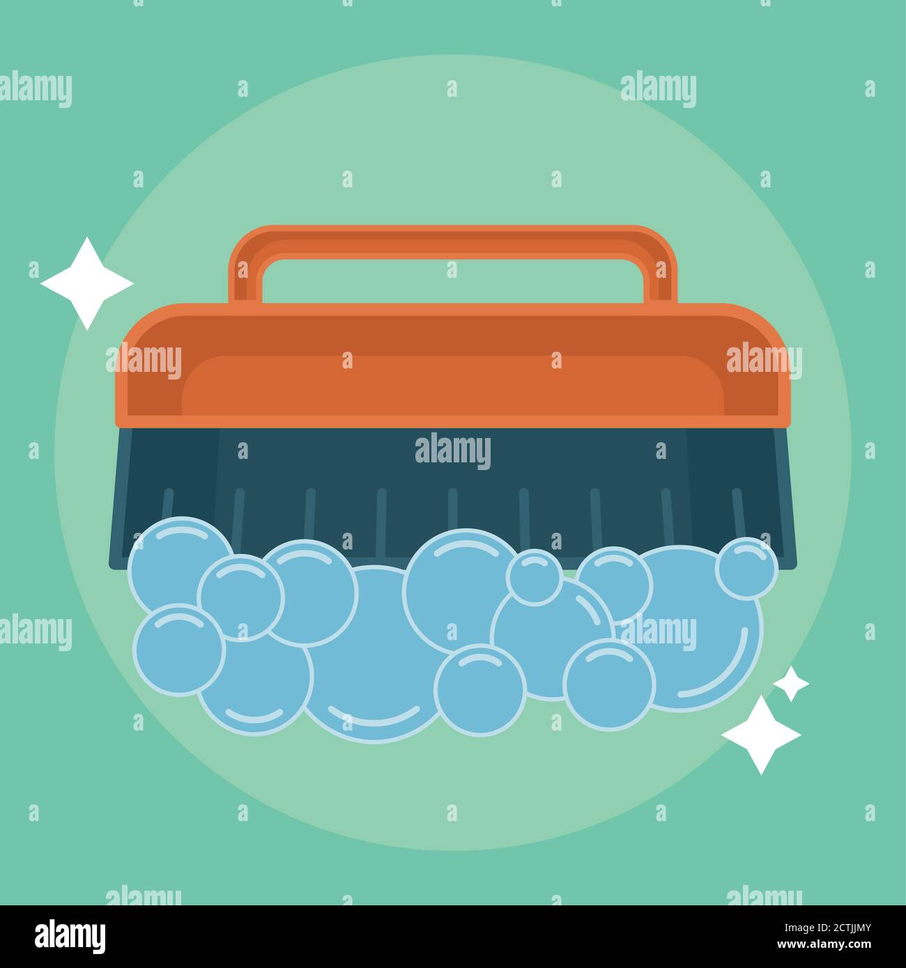 Isolated cleaning brush icon. Cleaning products icon - Vector Stock ...