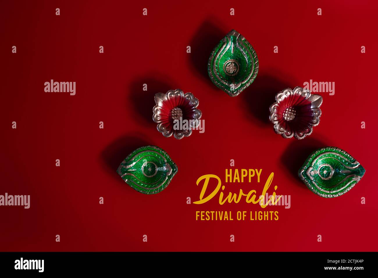Happy Diwali - Clay Diya lamps lit during Dipavali, Hindu festival of ...
